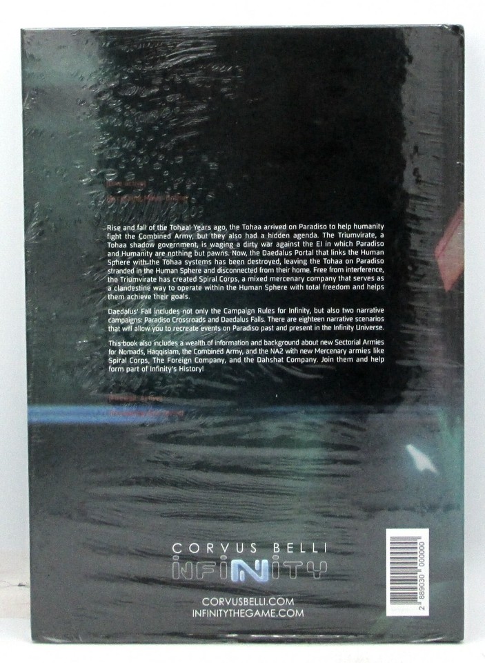 Infinity 288903 Daedalus' Fall (Book) Campaign Supplement Tohaa Corvus ...