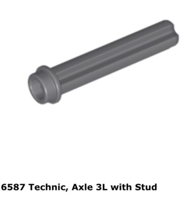 Lego 1x 4519 Light Bluish Gray Technic, Axle 3L 5974 | eBay