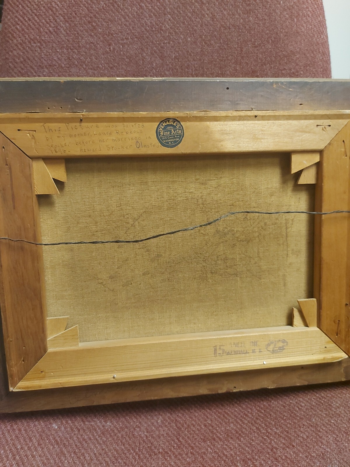 WOMAN 19TH CEN. AMERICAN SCHOOL PAINTING ARTIST -LAURA STOCKER OLMSTED ...