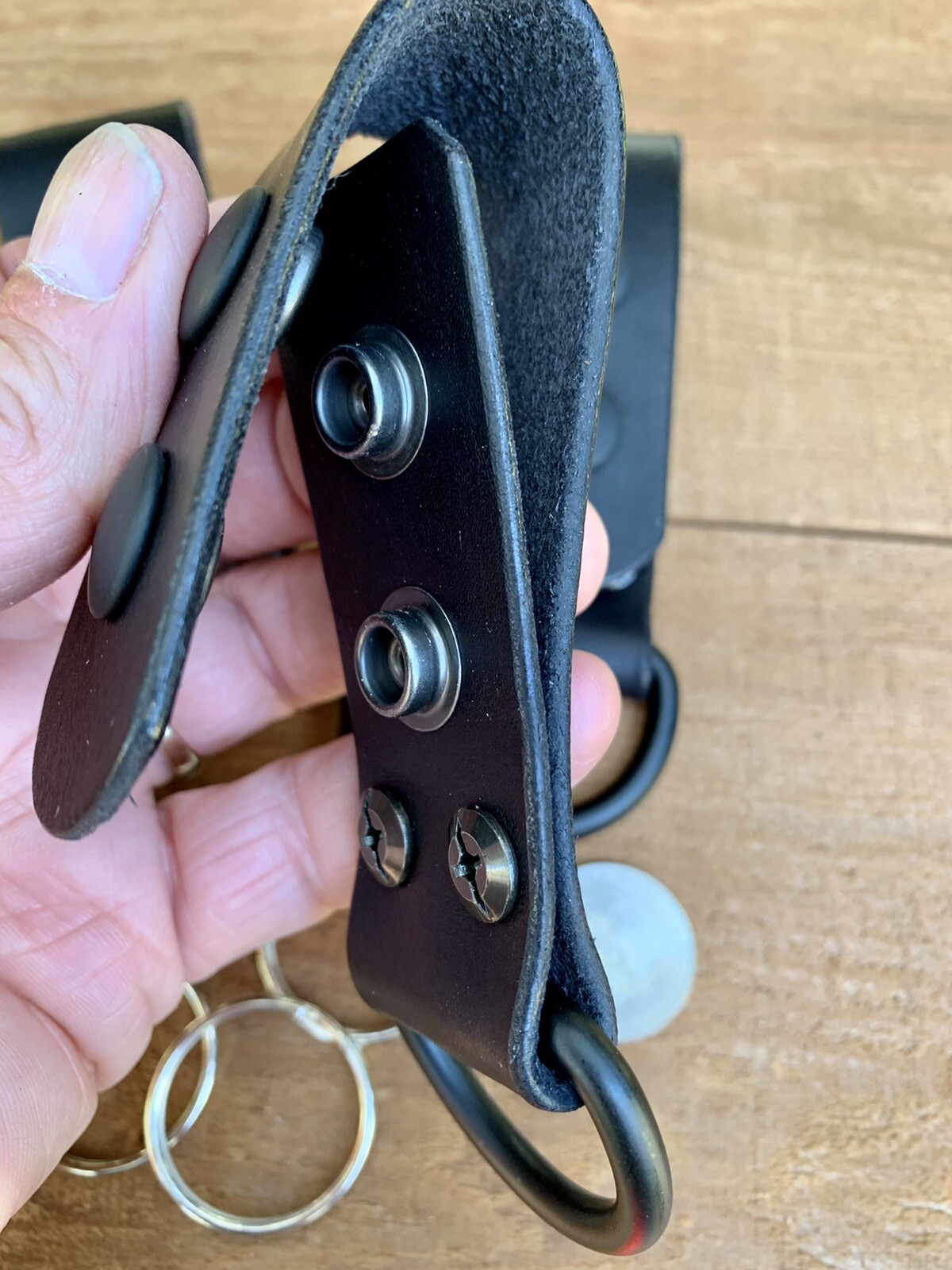 One Handmade Leather Key Fob Belt Loop Knife Sheath Dangler Heavy Duty ...