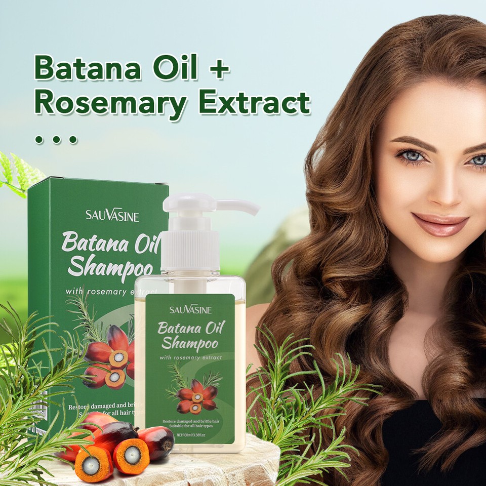100ml Batana Oil Shampoo with Rosemary Extract for Hair Growth,Reduce ...