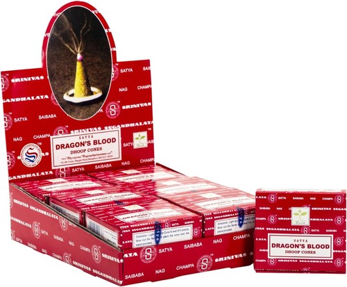 Satya Sai Baba Dragons Blood Masala Incense Dhoop Cone 12 Packet Each ...
