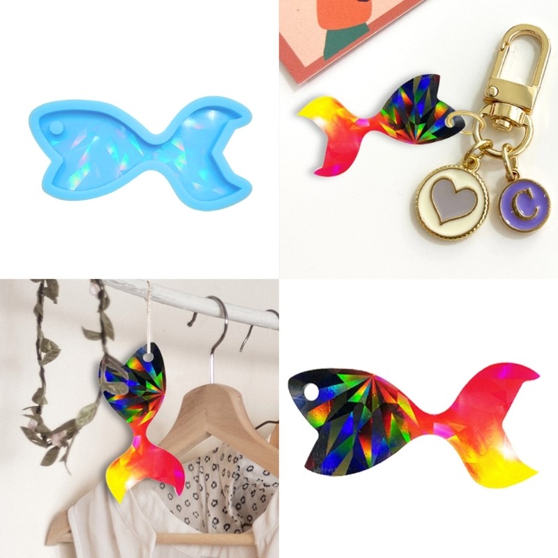 Light and Shadow Keychains Mold DIY Epoxy Craft Necklace Pendant ...