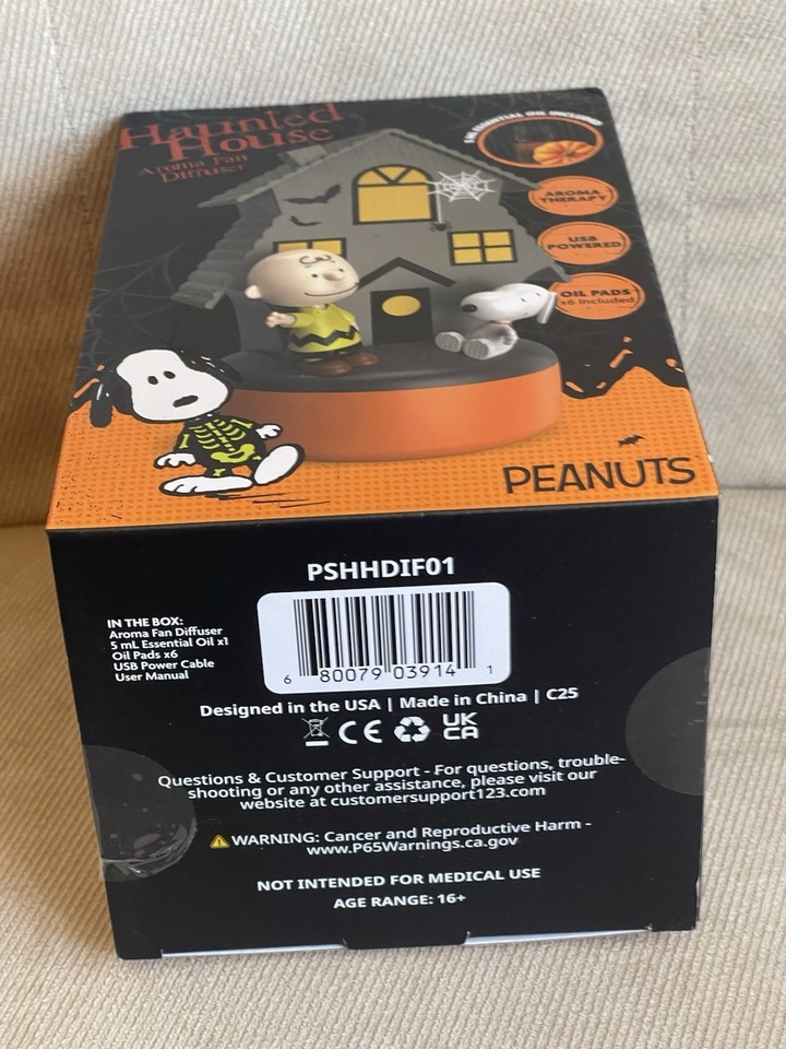PEANUTS - Snoopy Haunted House Aroma Fan Diffuser 5ml Essential Oil ...