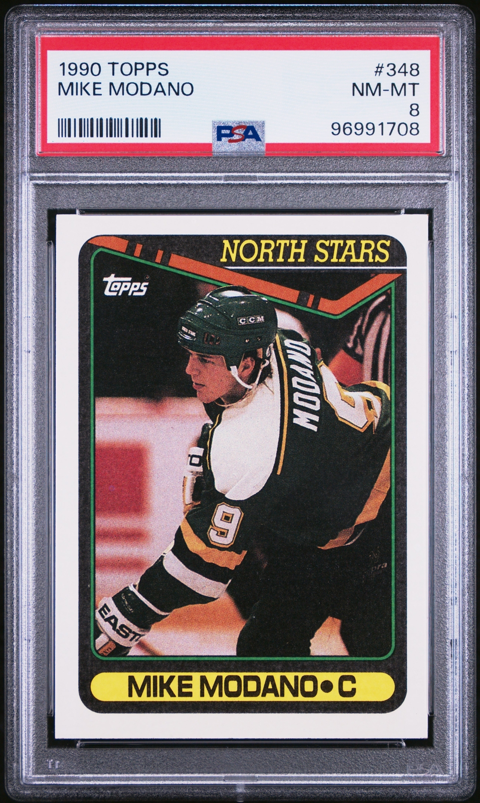 1990 TOPPS #348 MIKE MODANO ROOKIE RC PSA 8 | eBay