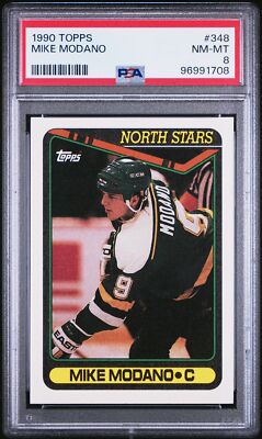 1990 TOPPS #348 MIKE MODANO ROOKIE RC PSA 8 | eBay
