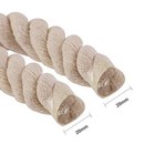 10ft Natural Twisted Cotton Rope Strong Triplestrand Rope For Sports ...