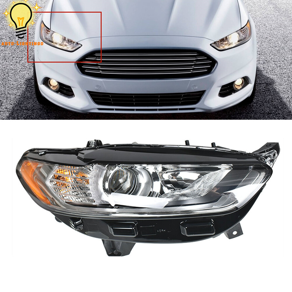 For Ford Fusion 2013-2016 Halogen Chrome Headlight Headlamp Passenger ...