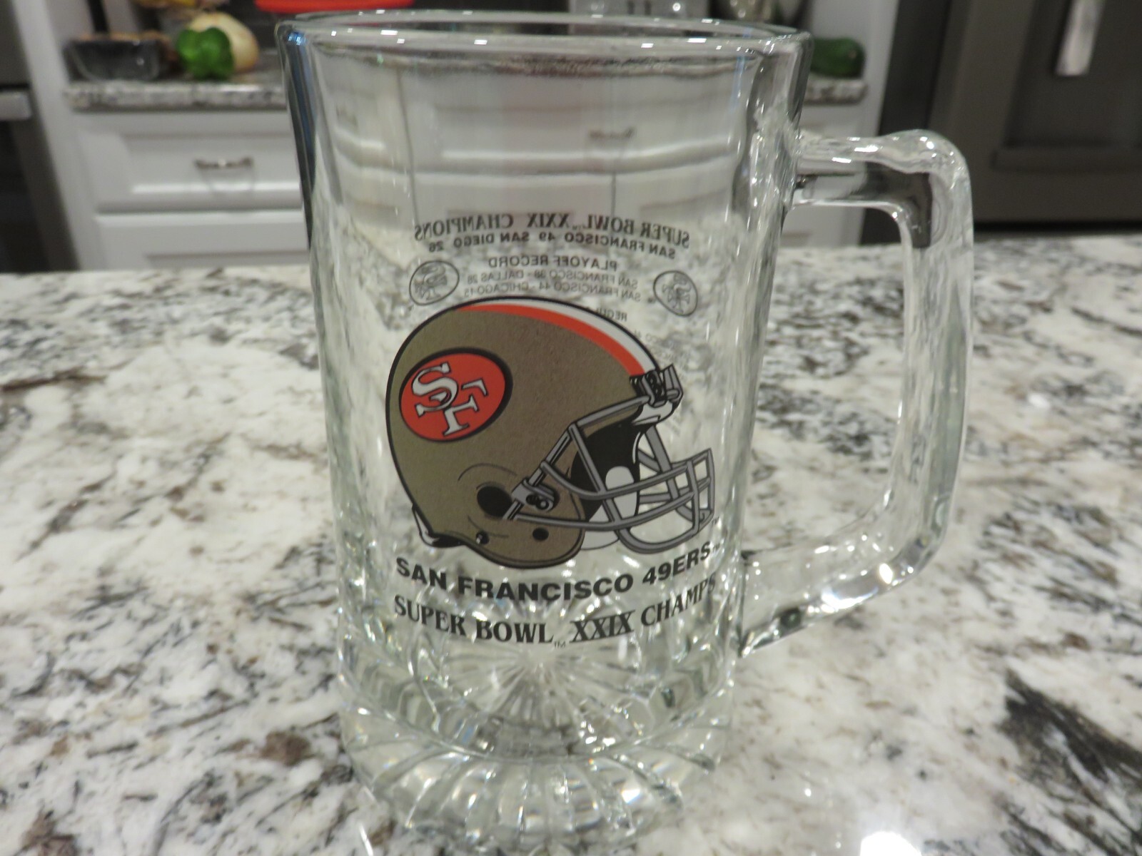 Vintage 1994 San Francisco 49ers Super Bowl Champs XXIX Beer Glass Mug ...