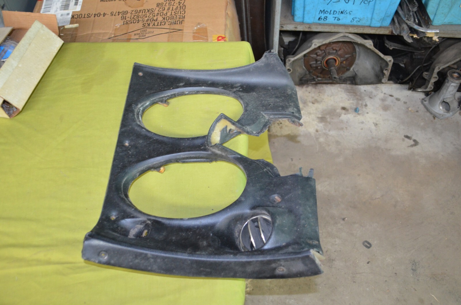 1969-72 Corvette C3 Instrument Cluster dash gauge pad very clean black ...