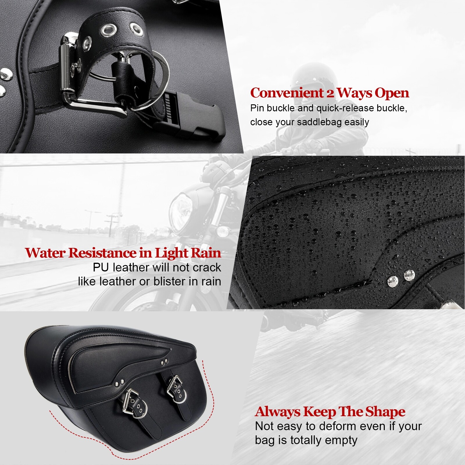 Pair Saddle Bags Saddlebag Luggage Bag For Suzuki Boulevard C109R C50 S ...