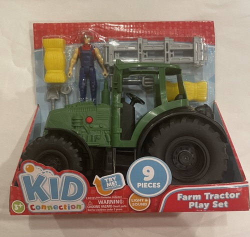 NEW Kid Connection 9 Piece Farm Tractor Play Set with Lights and Sound ...