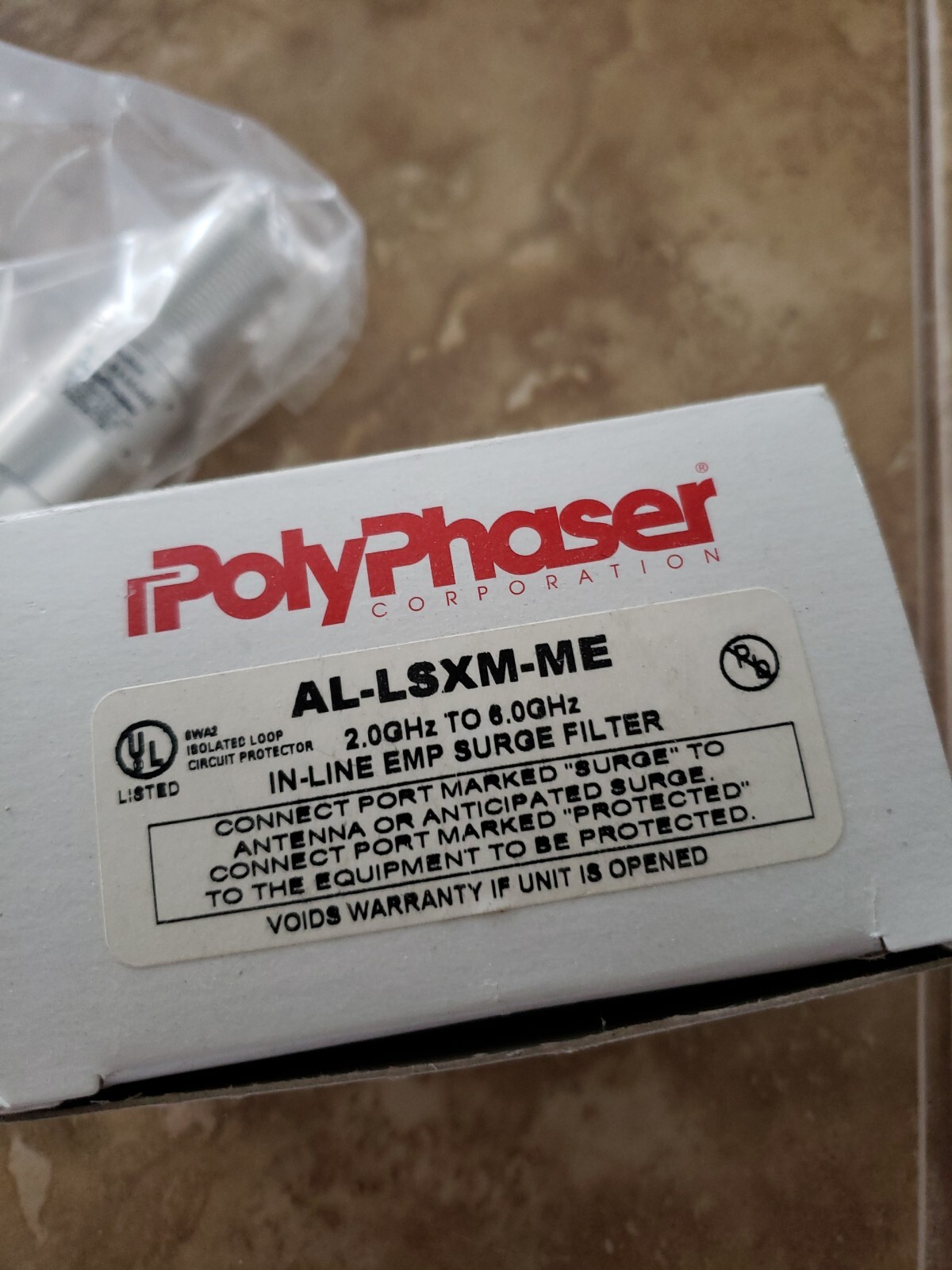 POLYPHASER 2GHz - 6GHz INLINE EMP SURGE SUPPRESSOR (AL-LSXM-ME) N-TYPE ...