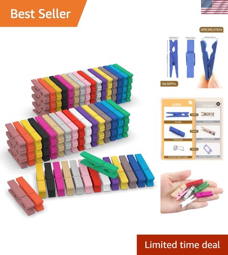 Colorful 1.3-Inch Wooden Clothespins Pack - Craft & Office Supplies ...