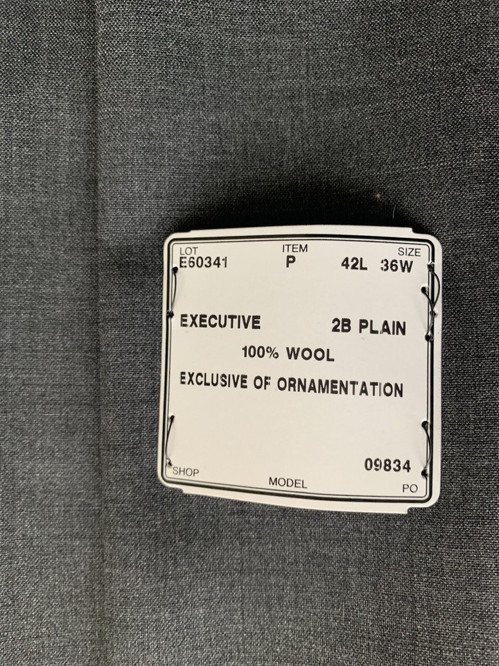 Jos. A Bank Executive Collection Superfine Grey Suit 42L 36W Brand New ...