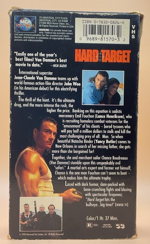 Hard Target VHS 1994 Jean Claude Van Damme **Buy 2 Get 1 Free ...