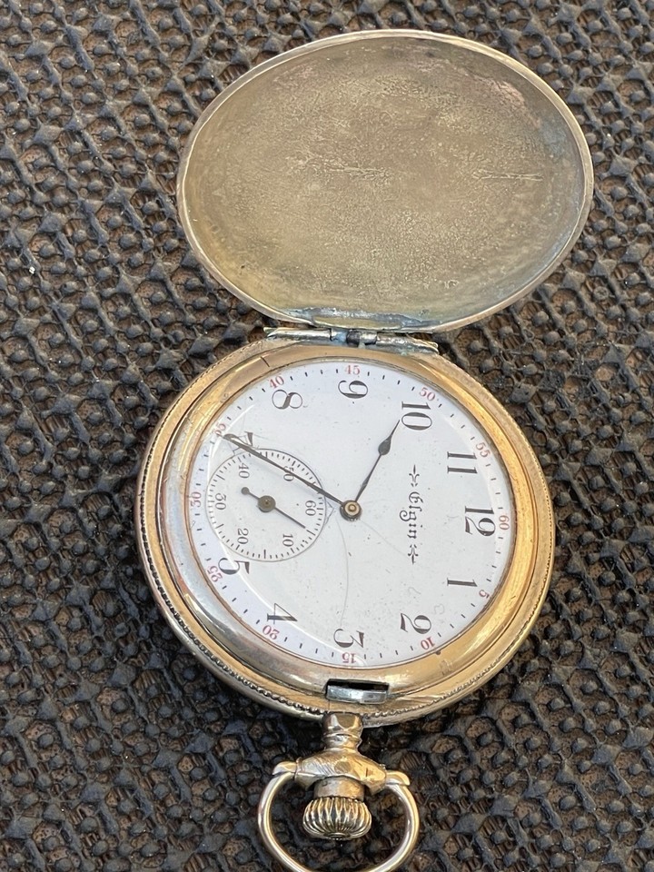 1900 Elgin Mod 2 Gr 232 12s 7j Pocket Watch Gold Filled Ornate Hunter ...