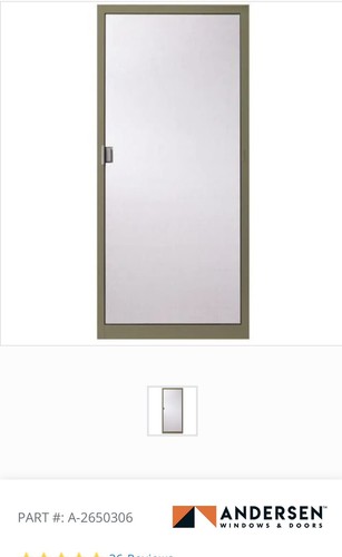 Andersen Universal Aluminum Gliding Patio Screen Door, Terratone PD3068 ...