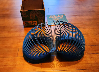 1940's Vintage Very Early James Original Slinky Toy Green Box Blue ...