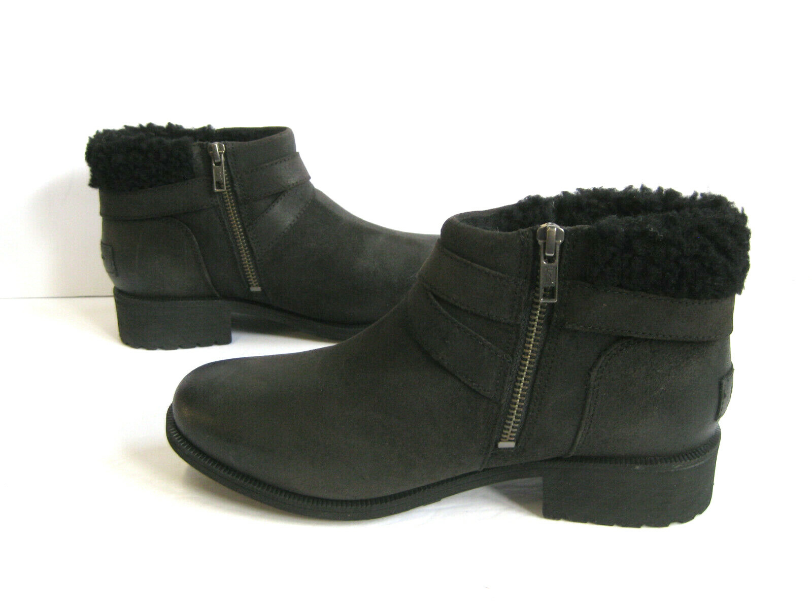 UGG BENSON WOME ANKEL BOOTS LEATHER BLACK US 9 /UK 7 /EU 40 | eBay