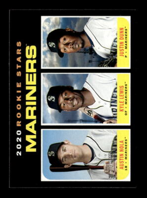 2020 Topps Heritage #391 Nola / Kyle Lewis / Dunn Seattle Mariners MLB ...
