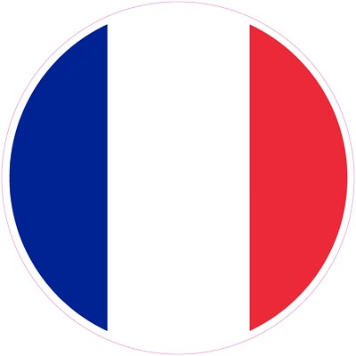 France Round Country Flag Vinyl Decal Sticker Car Truck Bumper Laptop ...
