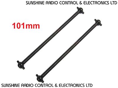 RC Drive Shafts X2 101mm long Dog Bone Shaft 93mm Pin To Pin 5mm Ball ...