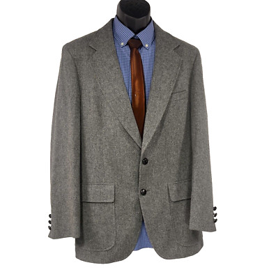 Adams Row Men's Sports Jacket 42 R Gray 100 % Wool Sports Coat | eBay