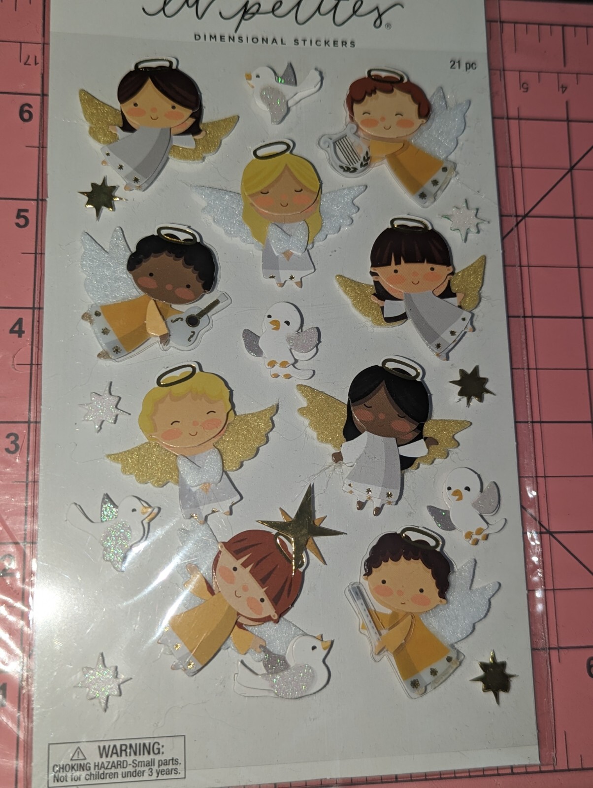 The Paper Studio La Petites dimensional stickers Christmas snowman ...