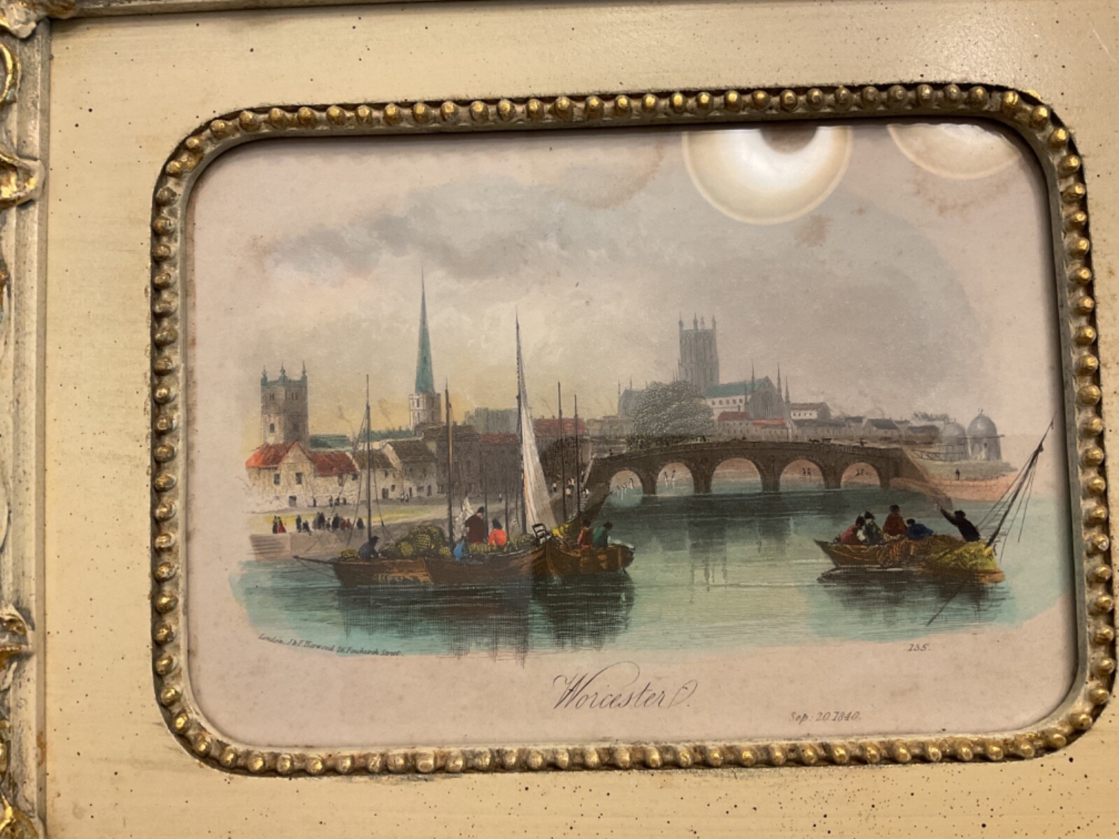 Antique Yard Long Colored Lithographs Worcester Dated 1840-1841 | eBay