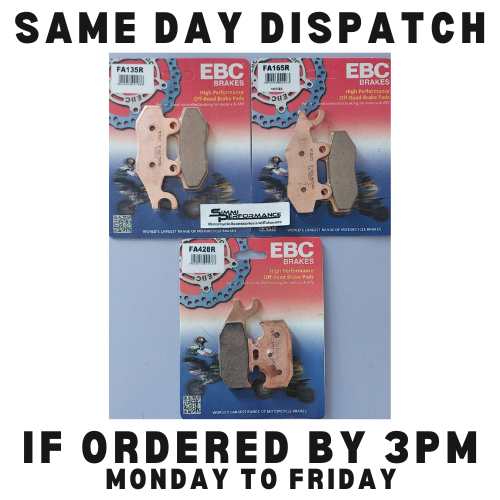 EBC Front and Rear Brake Pad Set fits Yamaha YFM 700 Raptor 2009 to ...