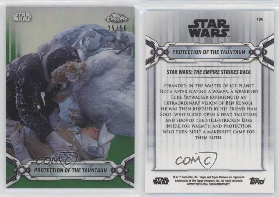 2019 Star Wars Chrome Legacy Green Refractor 25/50 Han Solo Luke ...