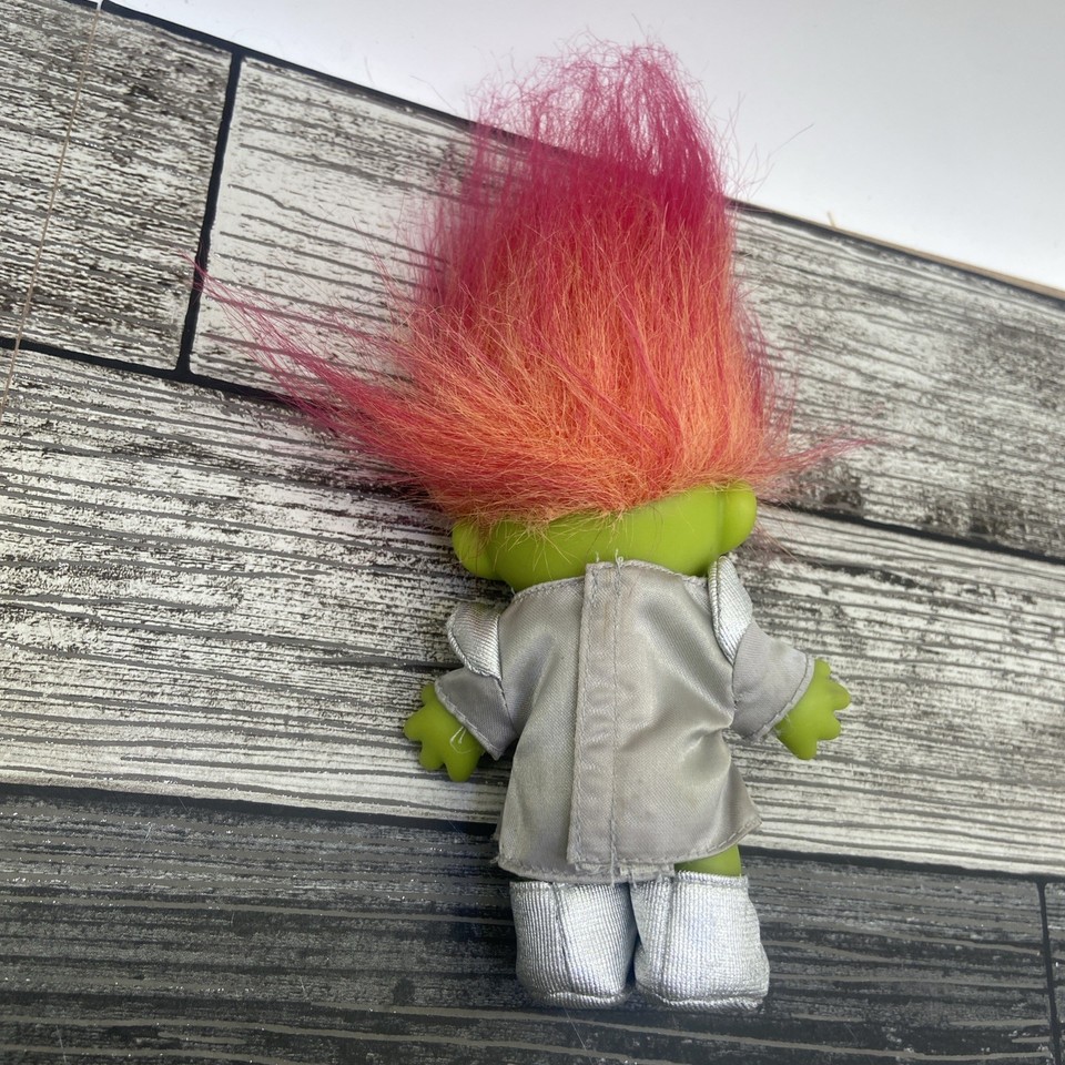Vintage 5” Russ Green Alien Girl Troll Doll w/Silver Space Dress Mrs ...