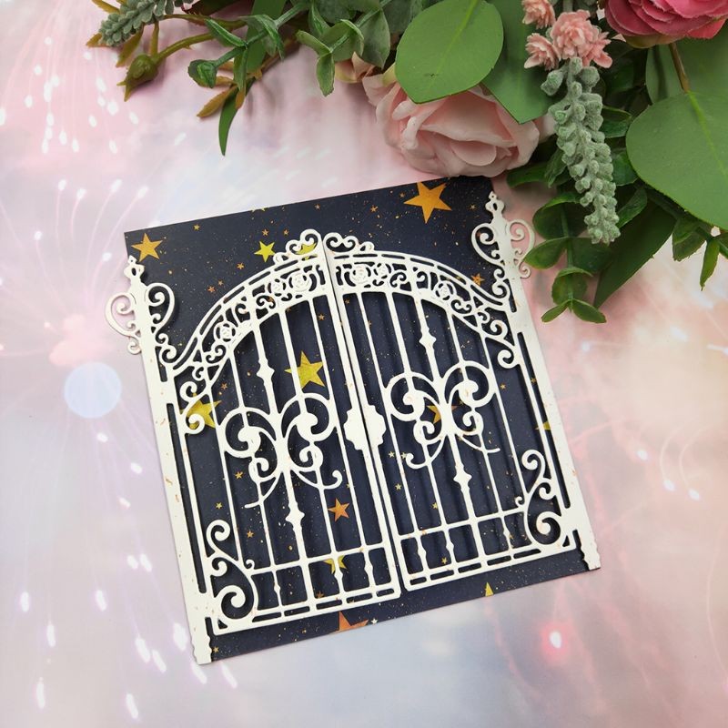 Entrance Door Metal Cutting Dies Stencil Scrapbooking DIY Album Stamp ...