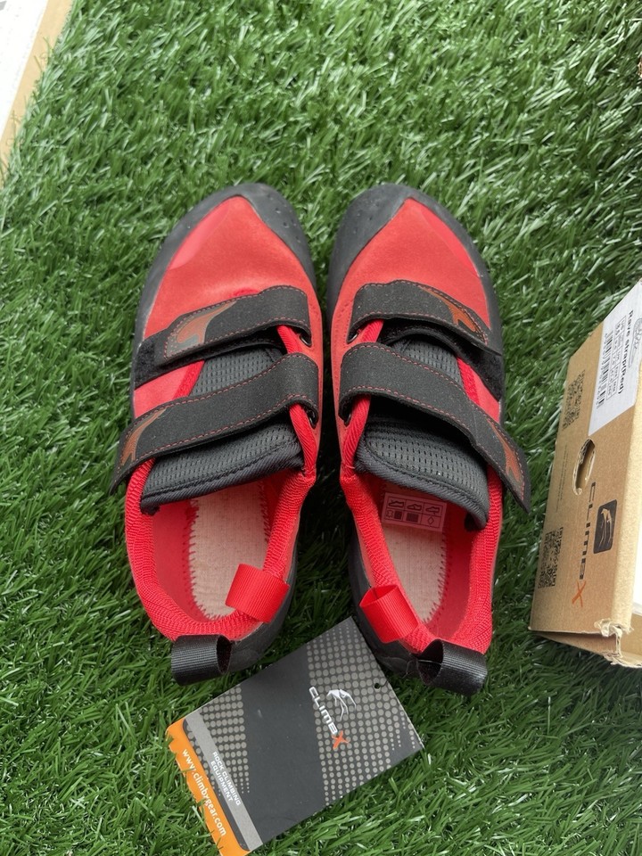 Climb X Rave Strap Red Climbing Shoes Size 8.5 Men’s / 9.5 Women’s | eBay