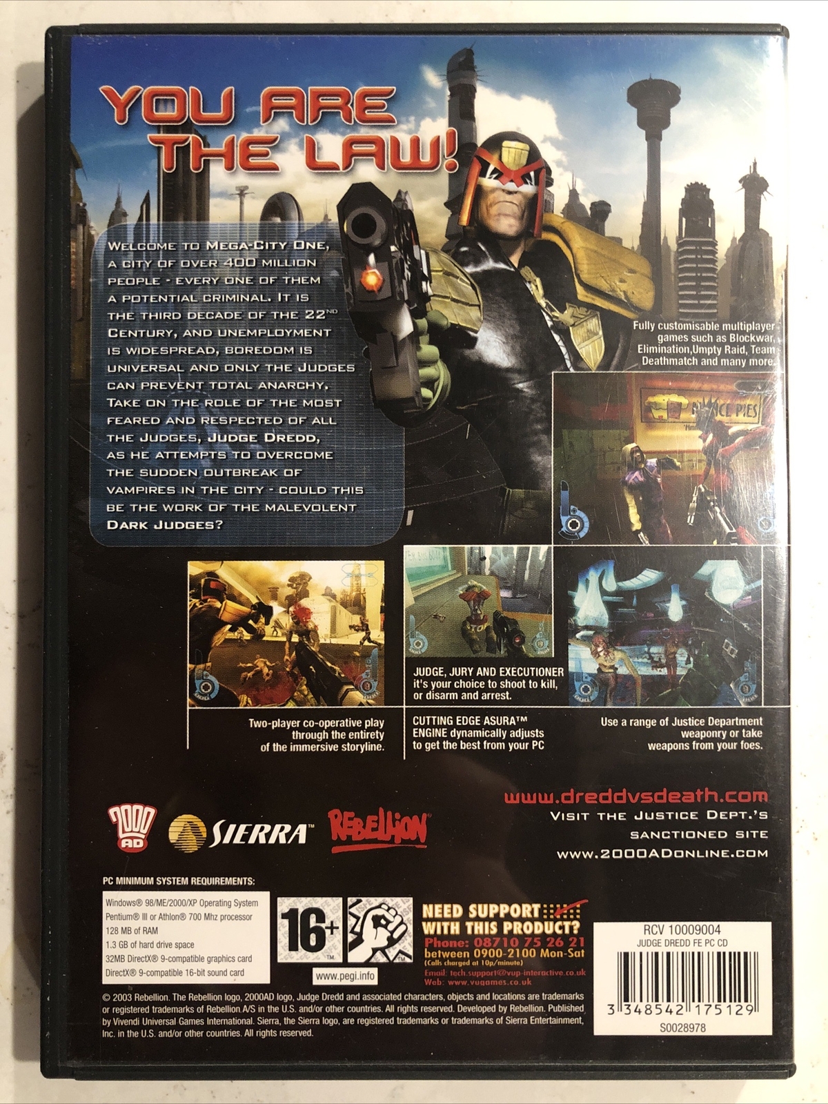 Judge Dredd: Dredd vs Death PC Action Game (Sierra, 2005) Complete ...