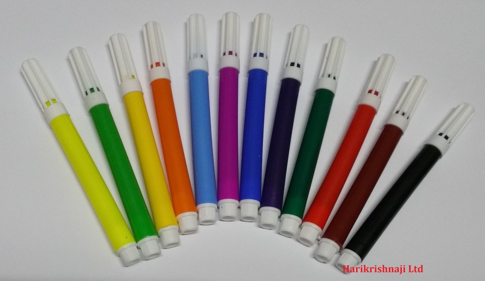 24 X MINI COLOUR FELT TIP FIBRE WATER COLOR PENS 2 Pack X 12 -SCHOOL ...
