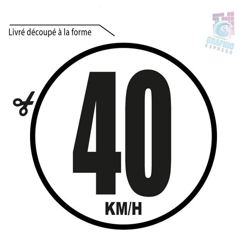 40 KM/H LIMITATION VITESSE BUS TRACTEUR POIDS LOURD ADHÉSIFS ...