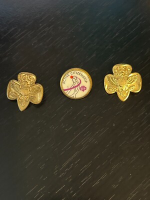 Vintage Collectible Girl Scouts 3 Pinbacks Lapel Pins Hat Pins | eBay