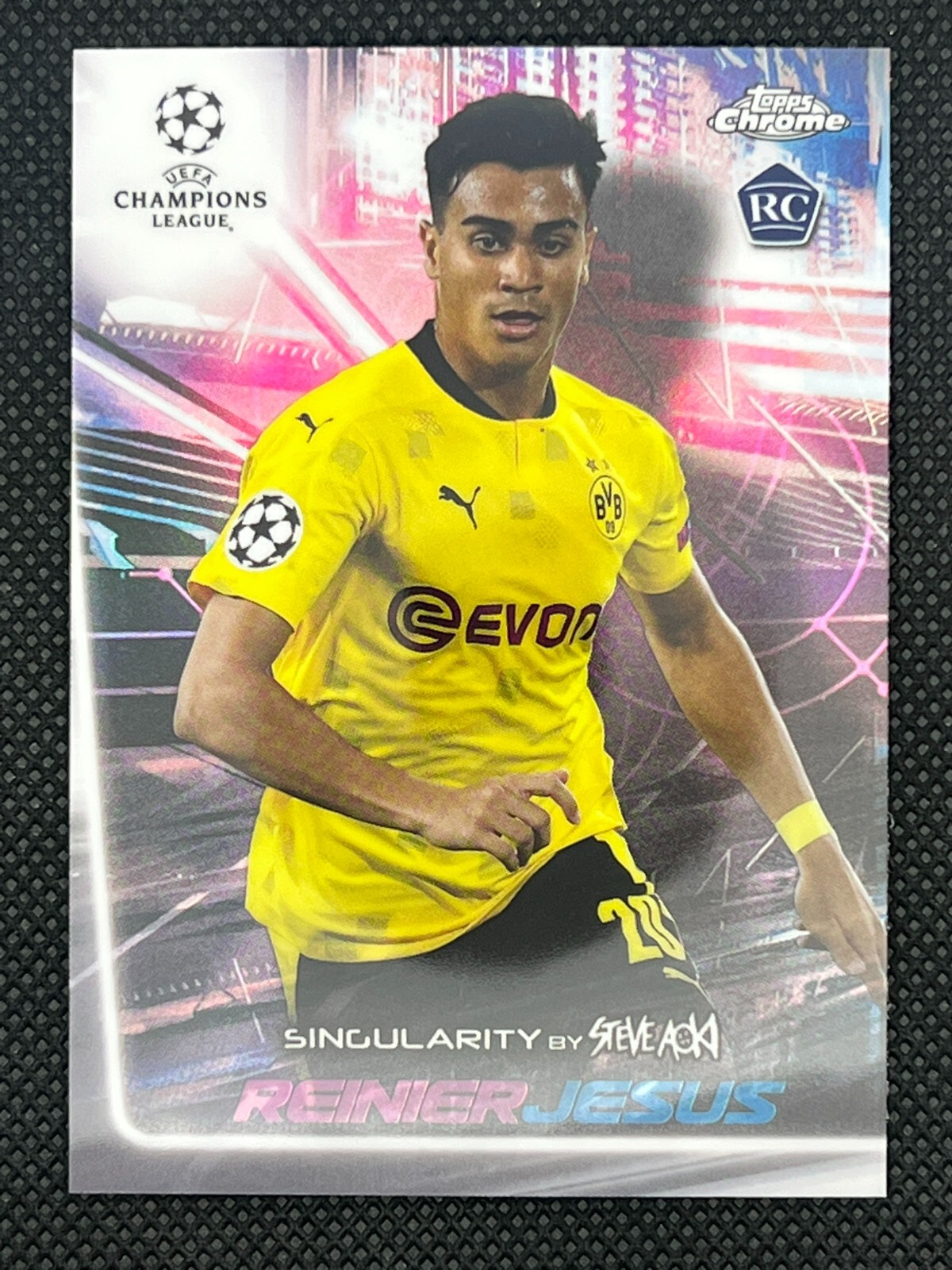 2020-21 Topps Chrome UCL Steve Aoki Singularity Reinier Jesus ROOKIE ...