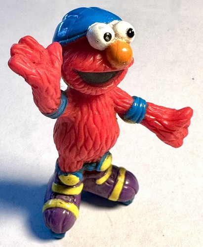 Vintage ELMO on ROLLERBLADES w. HELMET Jim Henson SESAME STREET 2.5" | eBay