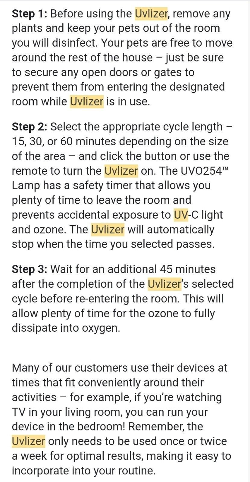 UVILIZER Tower | UV Light Cleaning Device - (38W LED Ultraviolet Lamp ...
