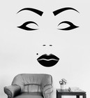 Vinyl Wall Decal Beautiful Female Face Beauty Spot Salon Makeup ...
