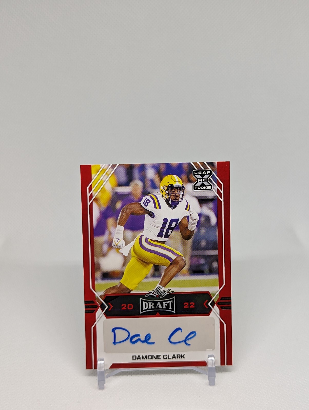 2022 Leaf Draft - Autographs Red #BA-DC1 Damone Clark (AU, RC) for sale ...