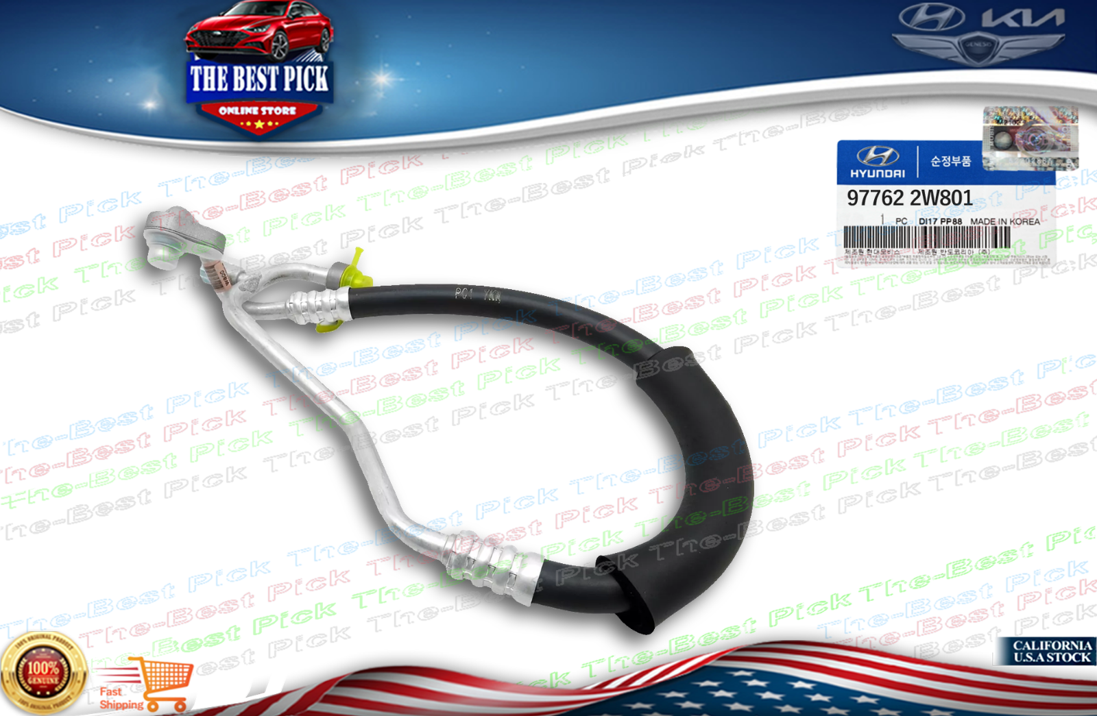 ⭐GENUINE⭐ Santa Fe 2013-2018 3.3L 2.0T Air Conditioner Discharge Hose ...