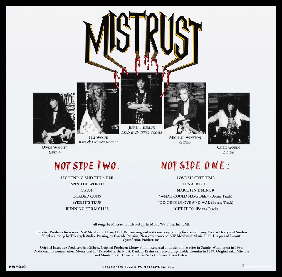 MISTRUST - Spin The World: Expanded Edition LP (Black vinyl- Culprit ...