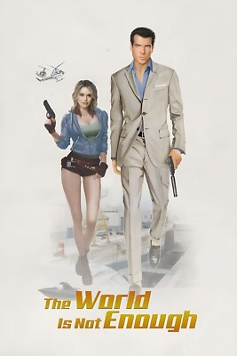 1999 The World Is Not Enough Movie Poster 11X17 007 James Bond Pierce ...