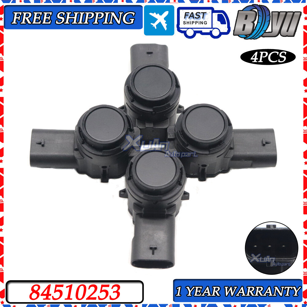 84510253 NEW 4pcs Parking Assist Sensor For GMC Chevrolet Silverado ...