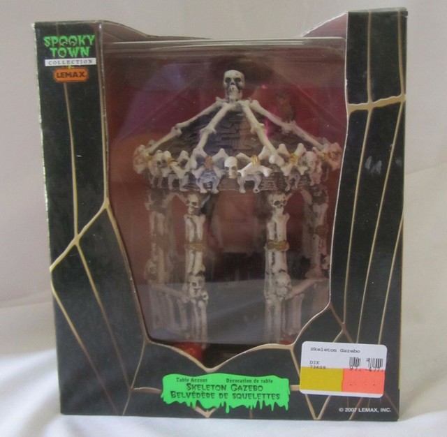 2008 Lemax Spooky Town Halloween Village Skeleton Gazebo for sale ...