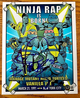 Vanilla Ice TMNT Secret Of The Ooze 2 Ninja Rap Signed 8x10 Photo ...